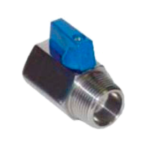 MINI kulventil, muff/nippel, rostfri AISI 316